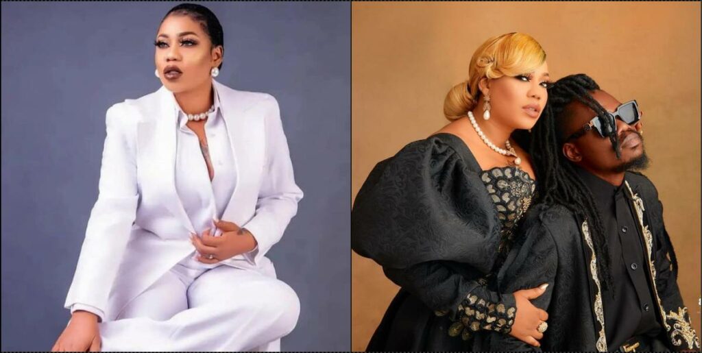 Toyin Lawani breaks silence following husband's outburst