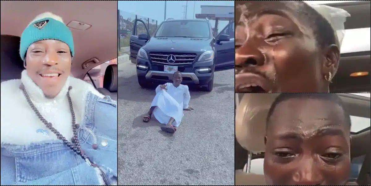 DJ Chicken cries a river as he buys first-ever Mercedes Benz (Video)