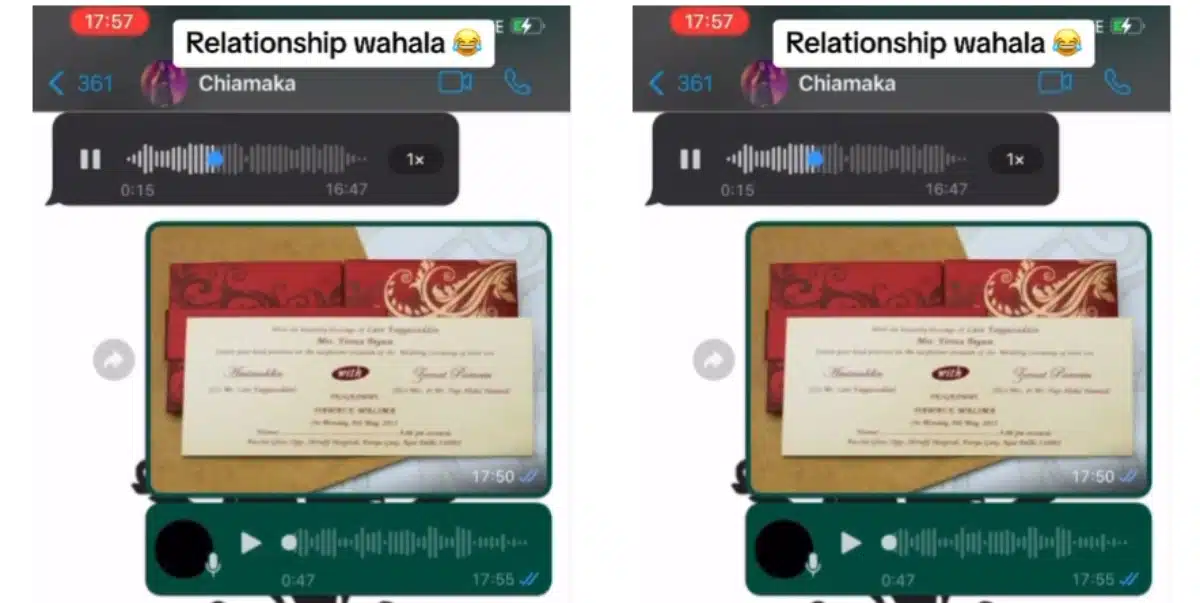 Drama as couple confesses to each other about getting married to secret ...