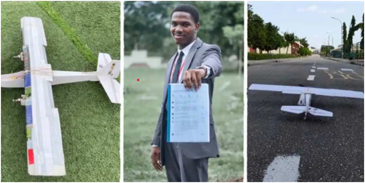 Covenant University student builds mini aeroplane as final year project ...