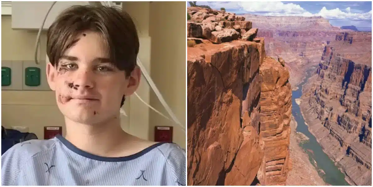 "Miraculous survival" - 14-year-old boy survives 100-ft fall into Grand ...