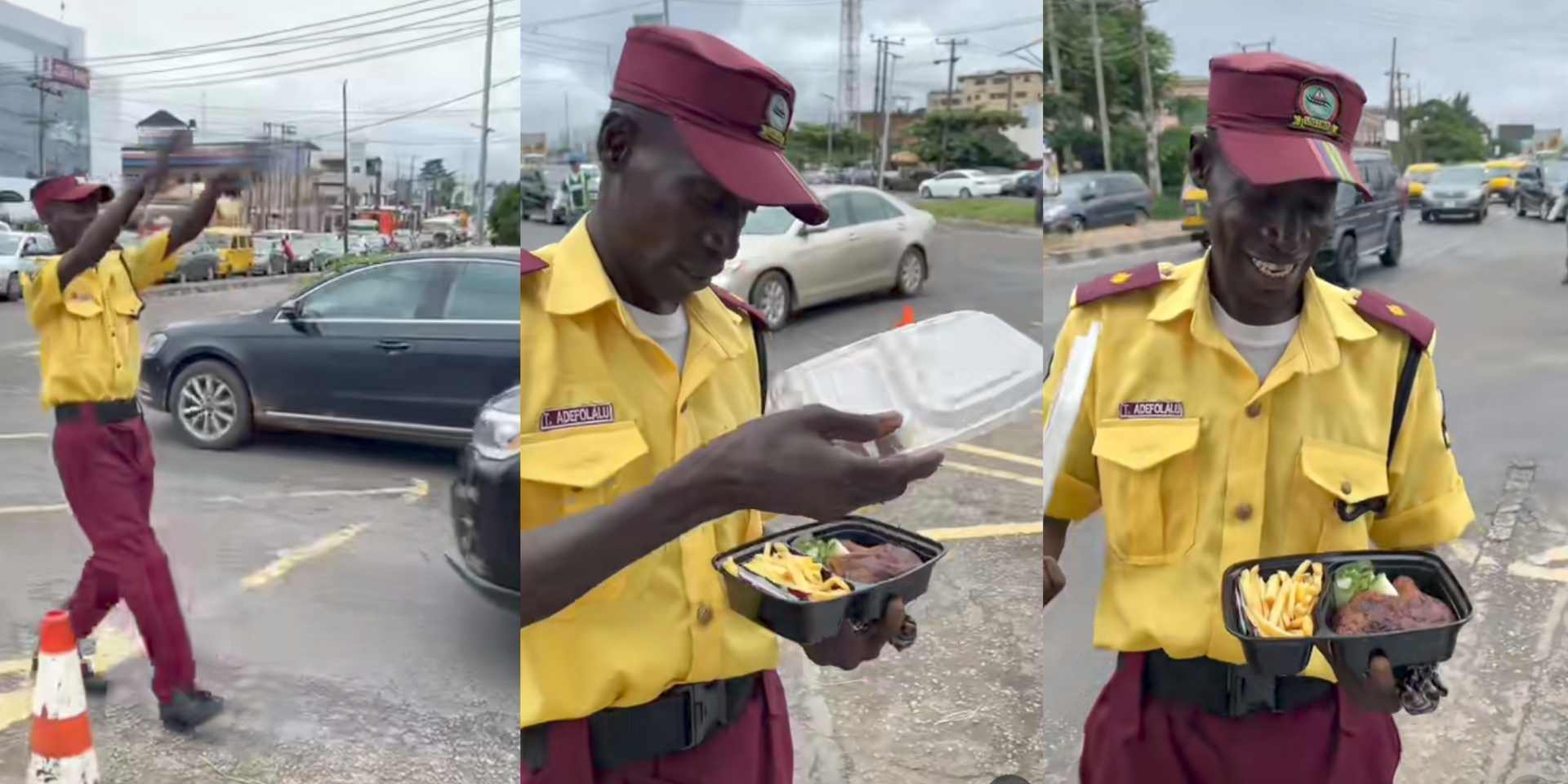 Priceless moment chef surprises hardworking LASTMA official with ...