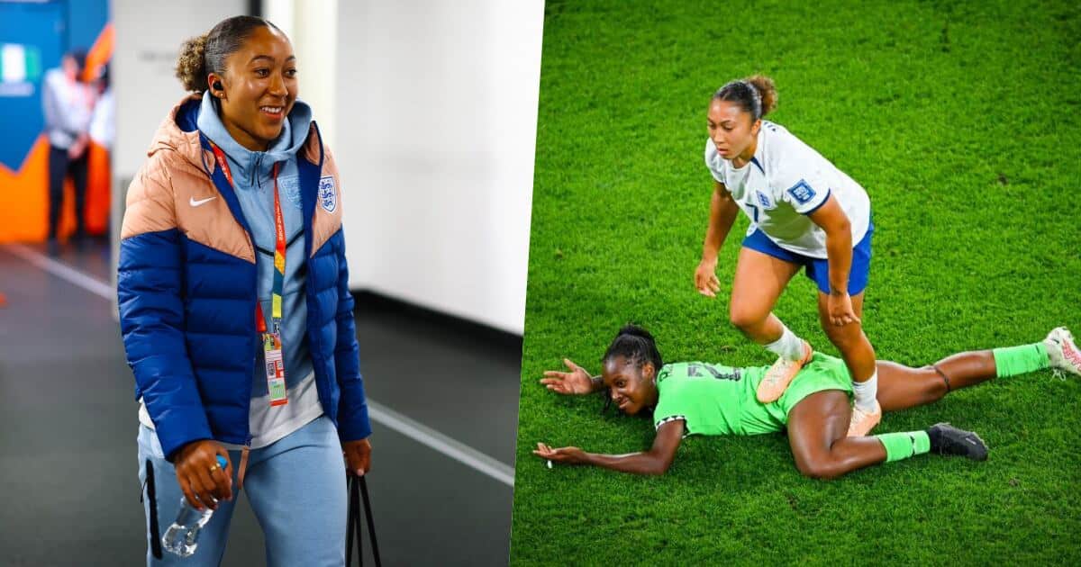 Women's World Cup: Moment Lauren James stepped on Michelle Alozie before getting a red card