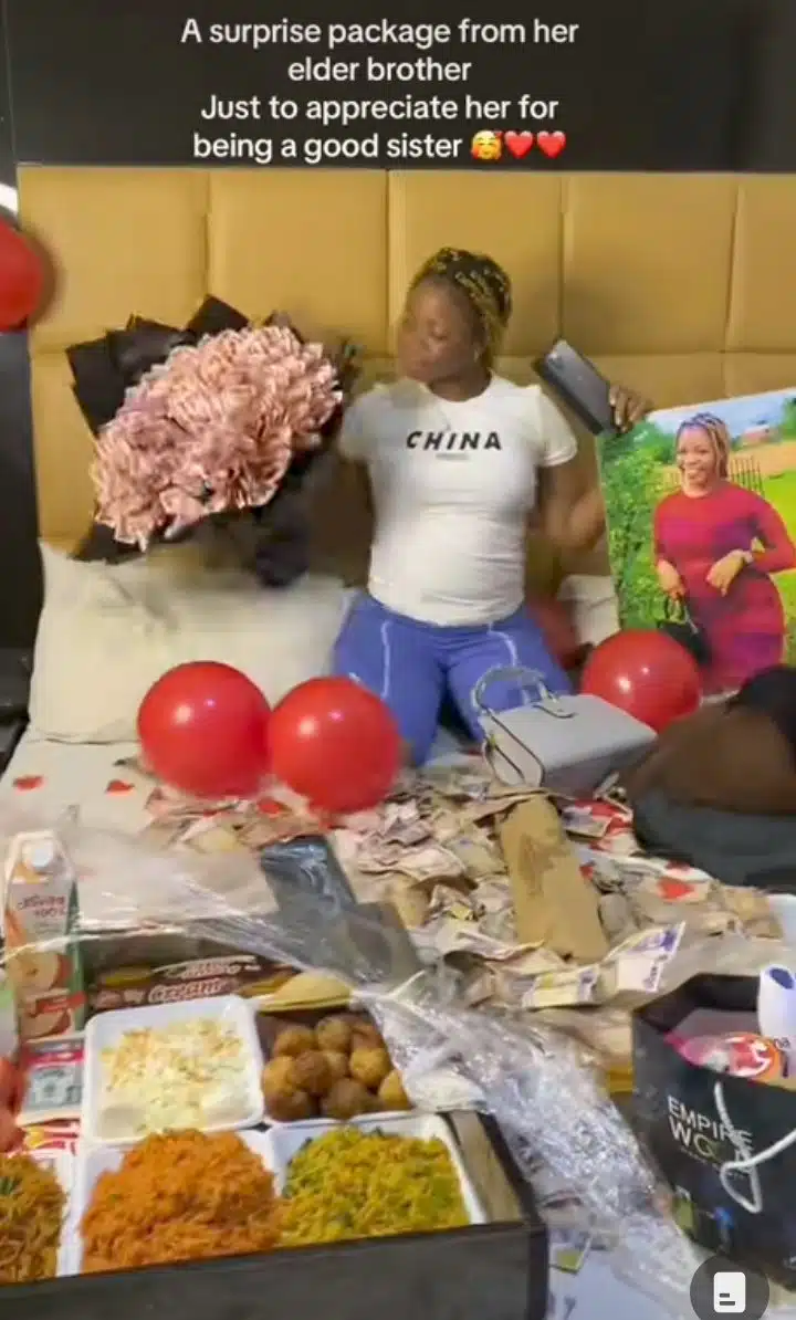 Brother surprises sister with loads of gifts to appreciate her for ...