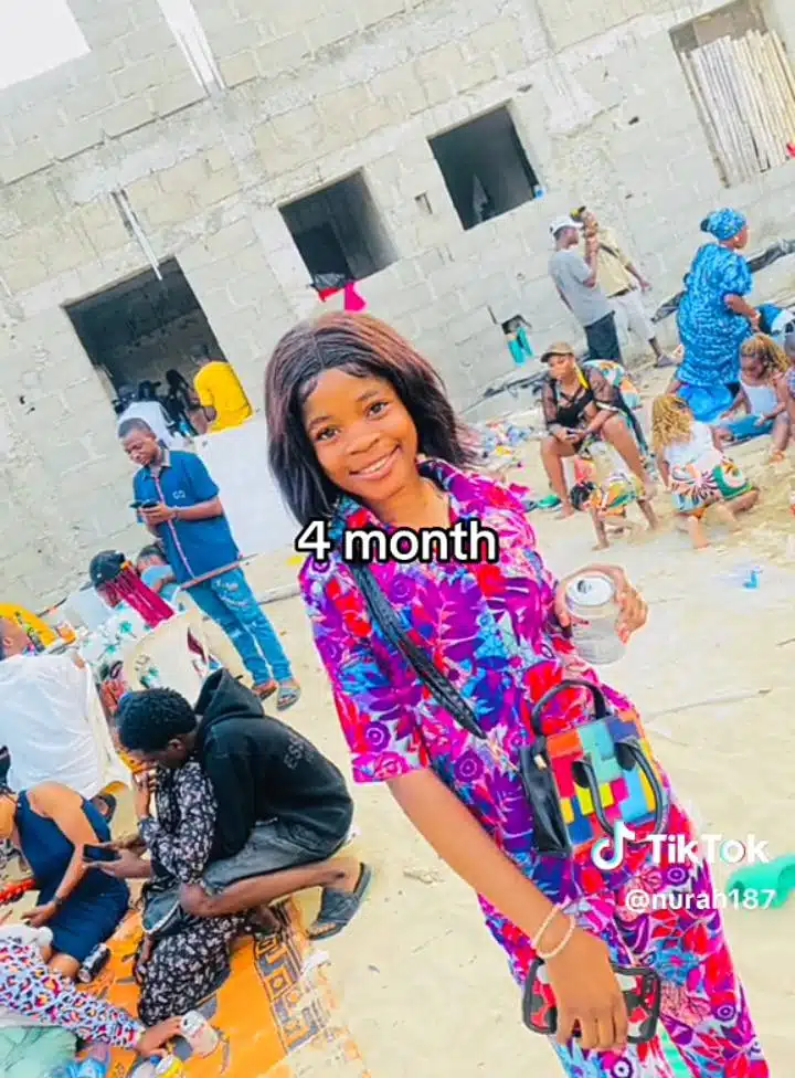 Pregnant young lady with no baby bump welcomes first child, video ...