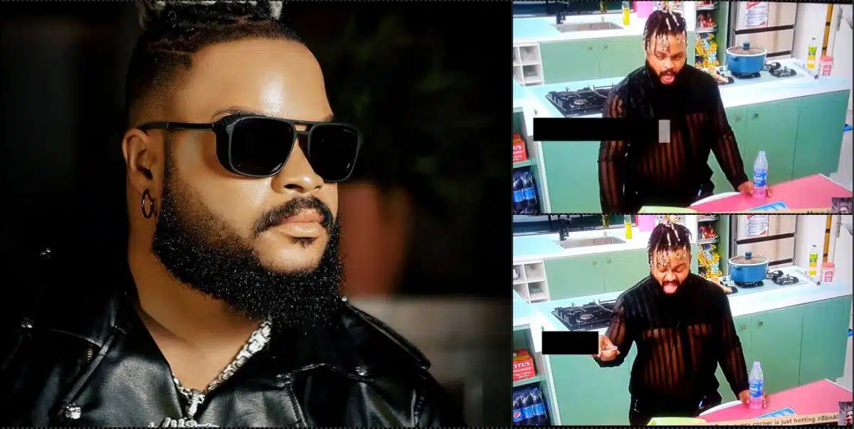 Facial expression of Whitemoney following kiss with Mercy causes a stir