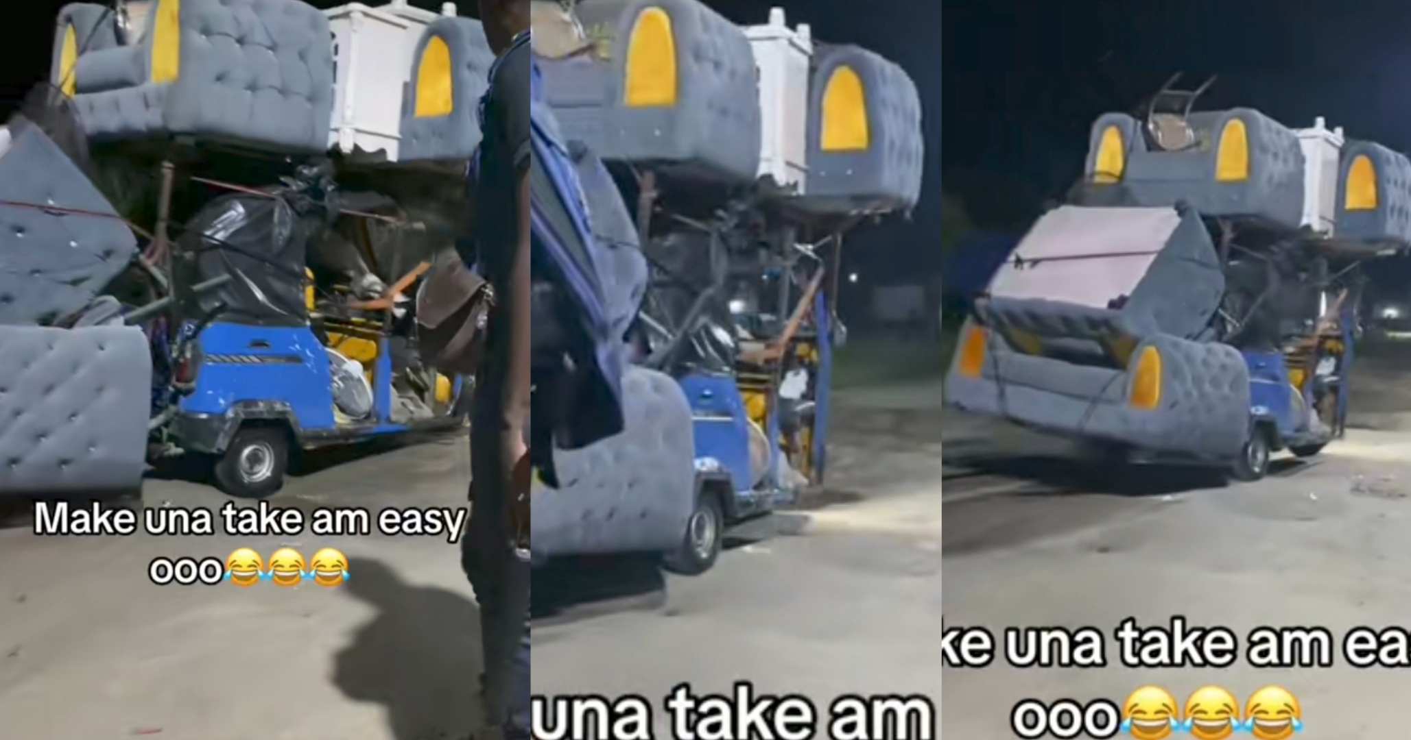 "Na full house this Keke carry so" – Man shocked by amount of load ...