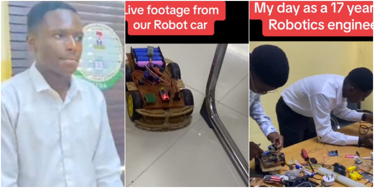 Nigerian students build robot car, test run it (Video)
