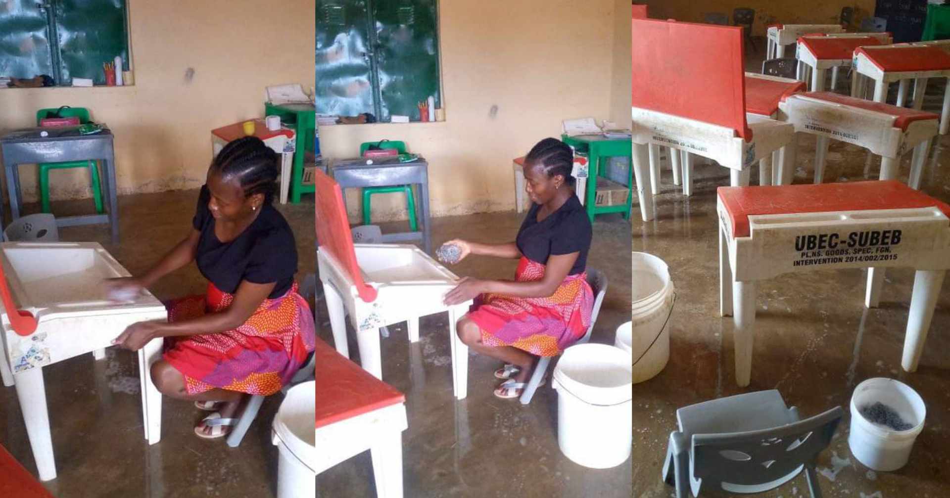 Teacher wins hearts as she stays back after school to wash pupils ...