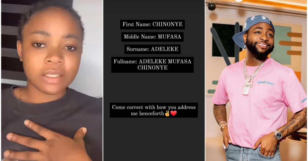 Girl adds Adeleke to her name after receiving N2m from Davido