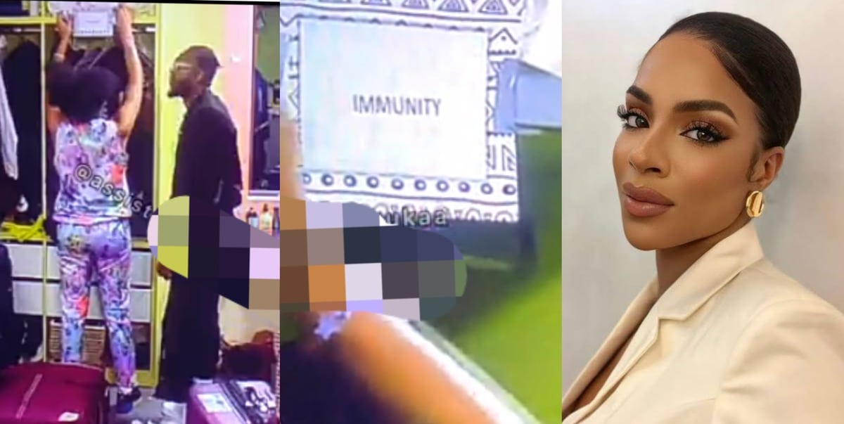 BBNaija Venita tapes Adekunle’s immunity card on his locker