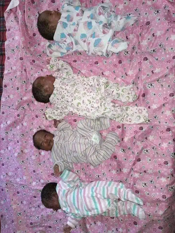After 9 years of waiting, woman welcomes quadruplets, shares photos of ...