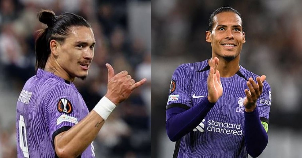 EPL: Virgil van Dijk reveals how well Darwin Nunez improved his game