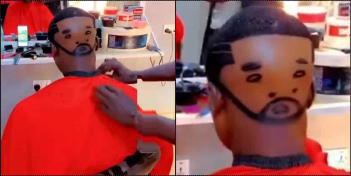 Man causes a buzz with dual face haircut (Video)