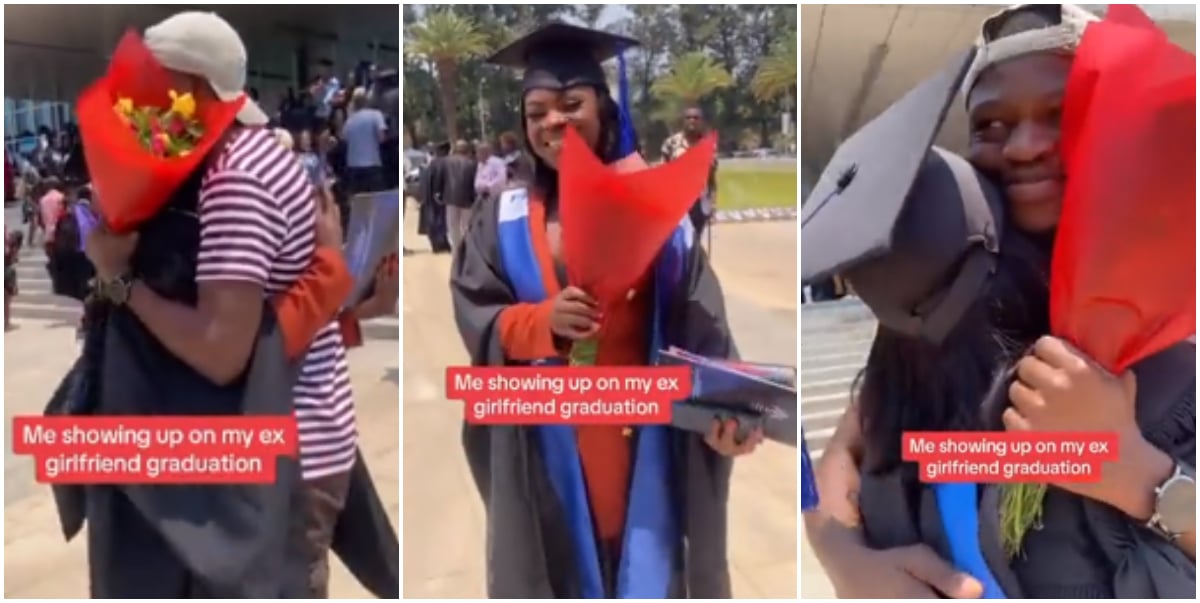 Man surprises ex-girlfriend with gift on her graduation day