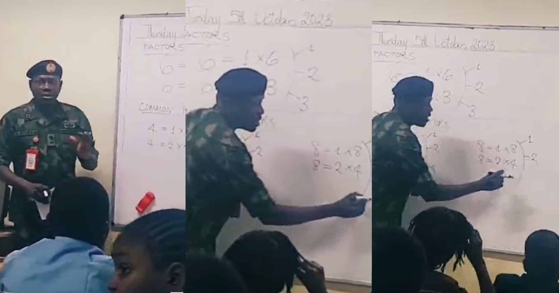 "See as class quiet" – Reactions as military man teaches teenagers ...