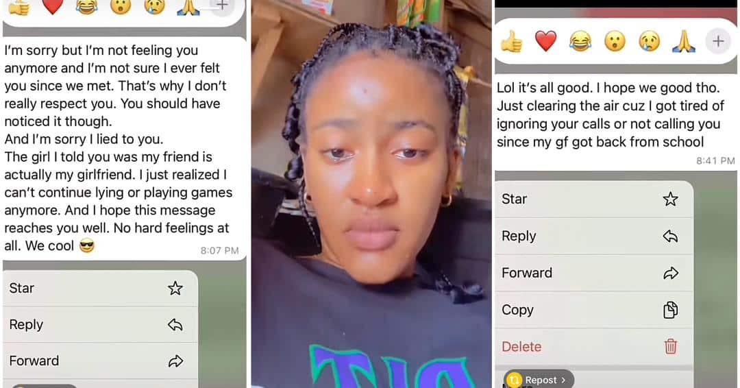 "I've never loved you" - Lady receives hot break-up message
