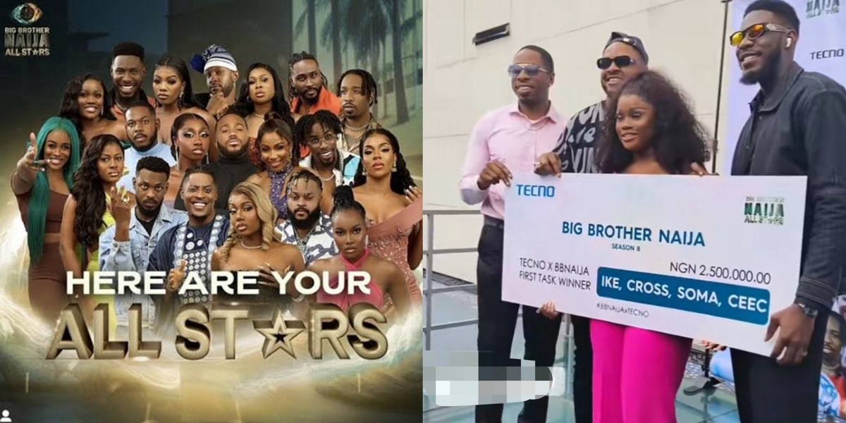 Cross, others get ₦2.5m as winners of BBNaija All Stars' first task