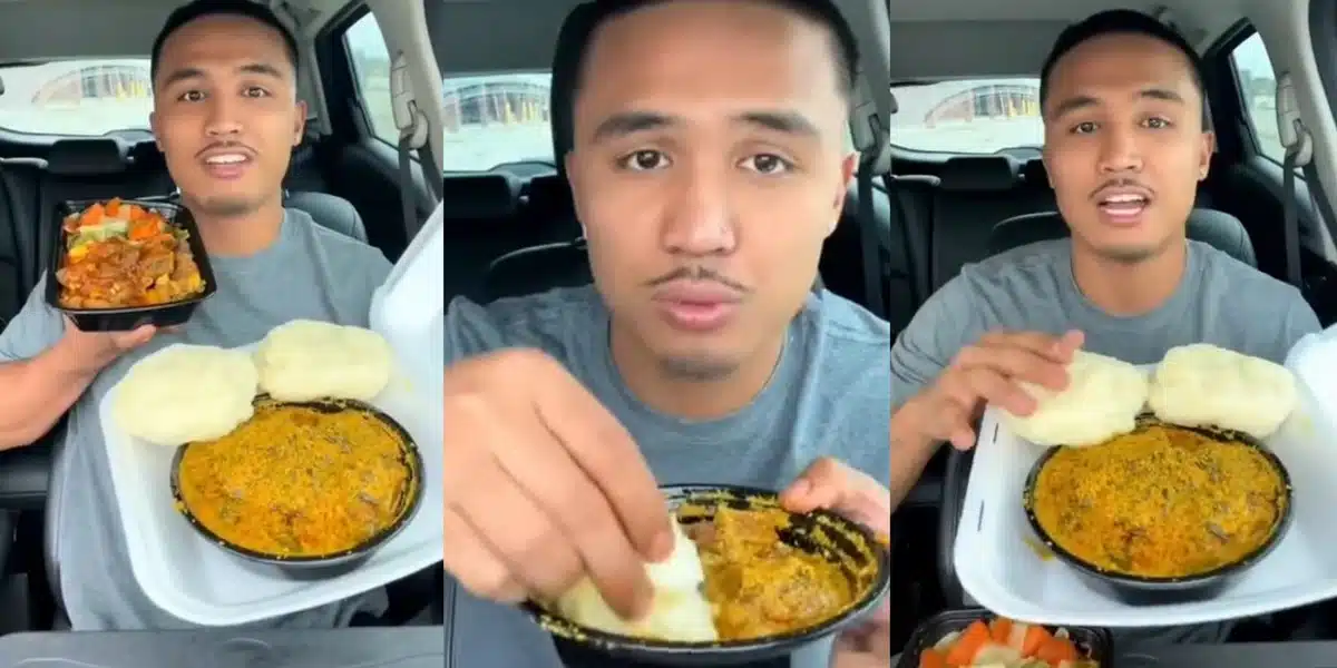 American tries egusi, fufu and Nigerian jollof rice for the first time