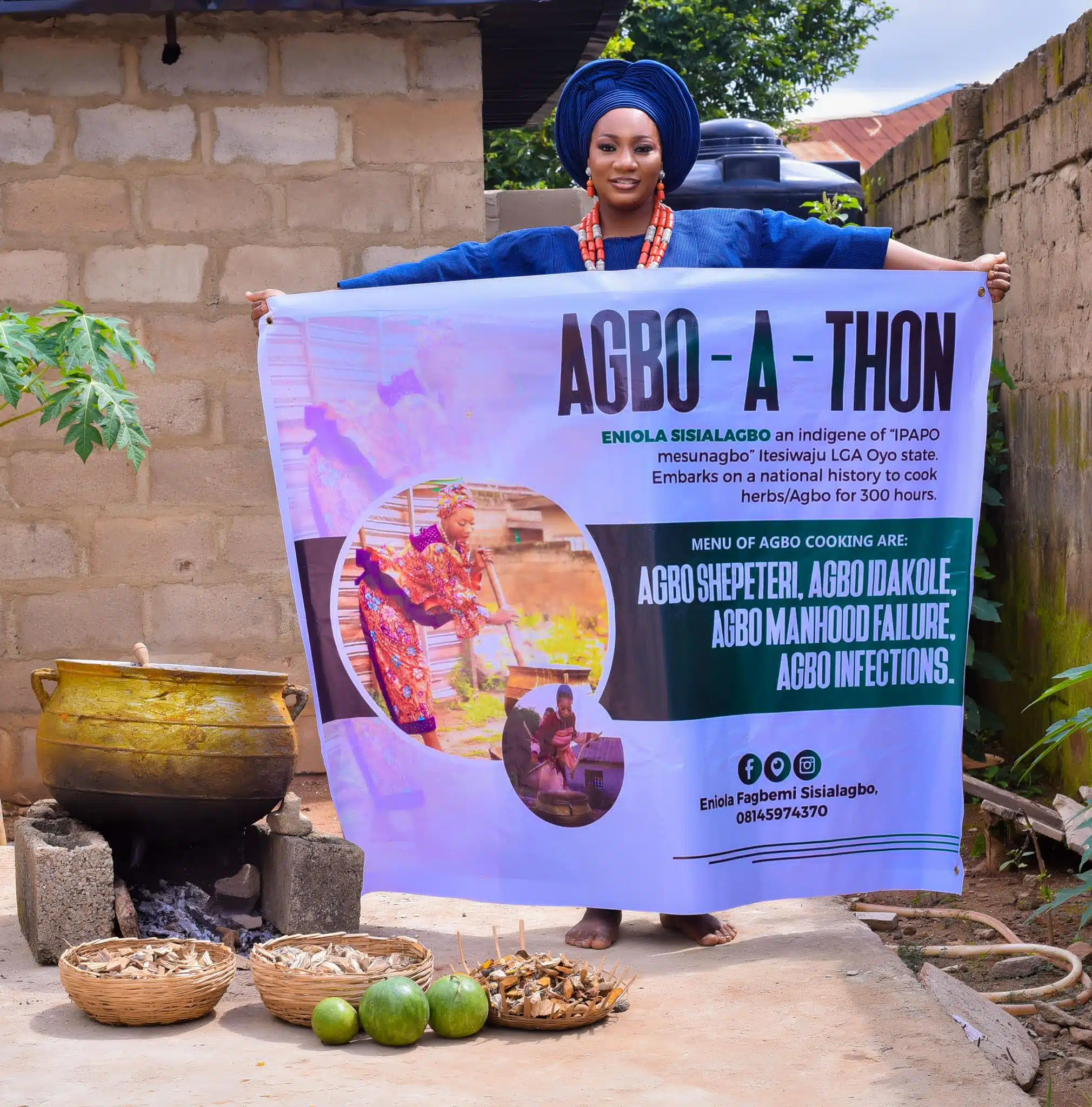 Agbo-A-Thon: Nigerian lady set to cook herbs for 300-hours to set world ...