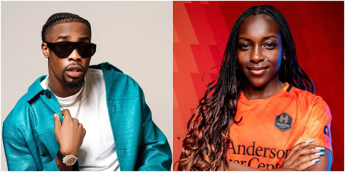 Super Falcons star Michelle Alozie reacts to rumours of her dating Neo ...