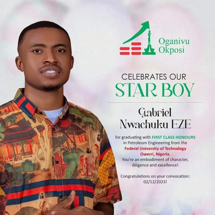 Man graduates with first class in petroleum engineering after ...