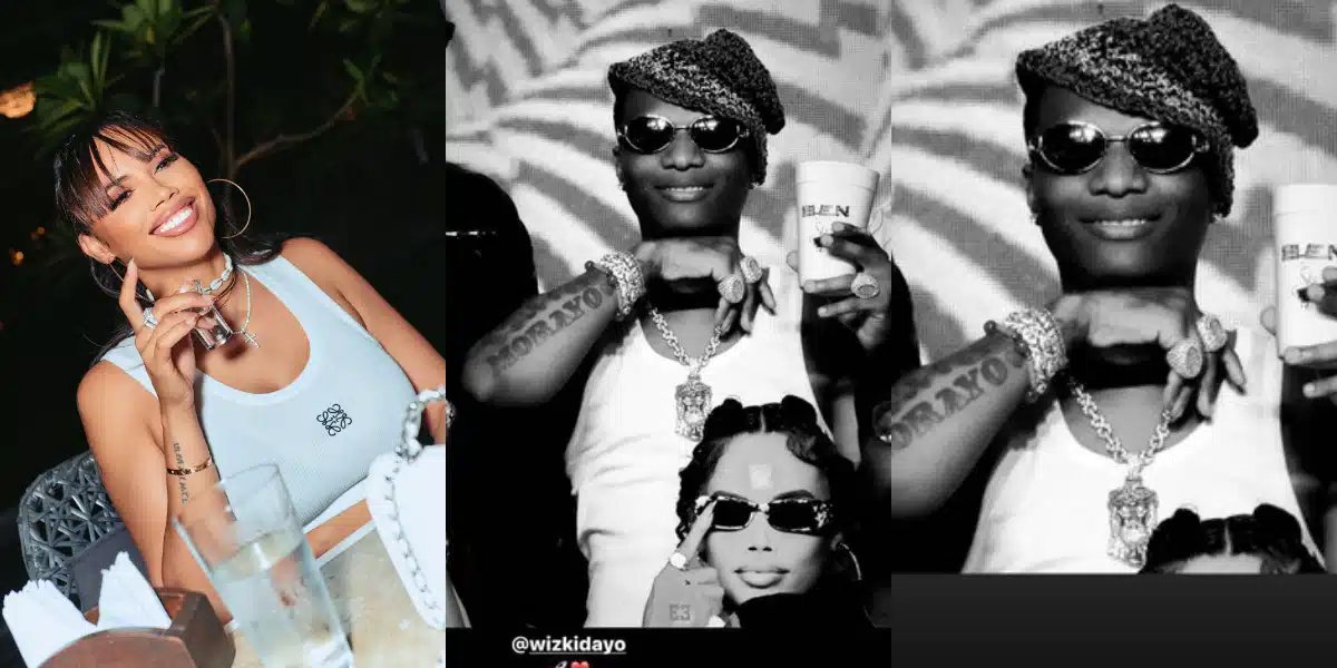 Wizkid's baby mama reacts after he cropped her out of their photo