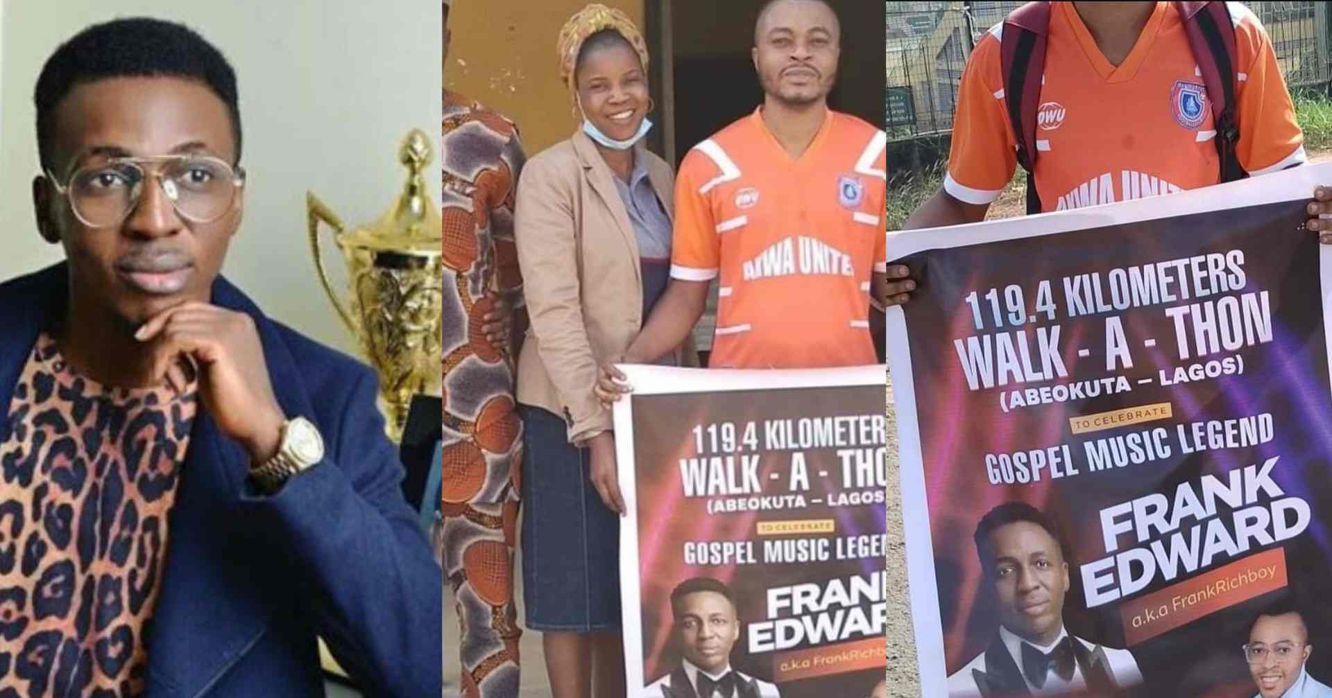 Frank Edwards berates overzealous fan on a Walk-a-thon from Abeokuta to ...