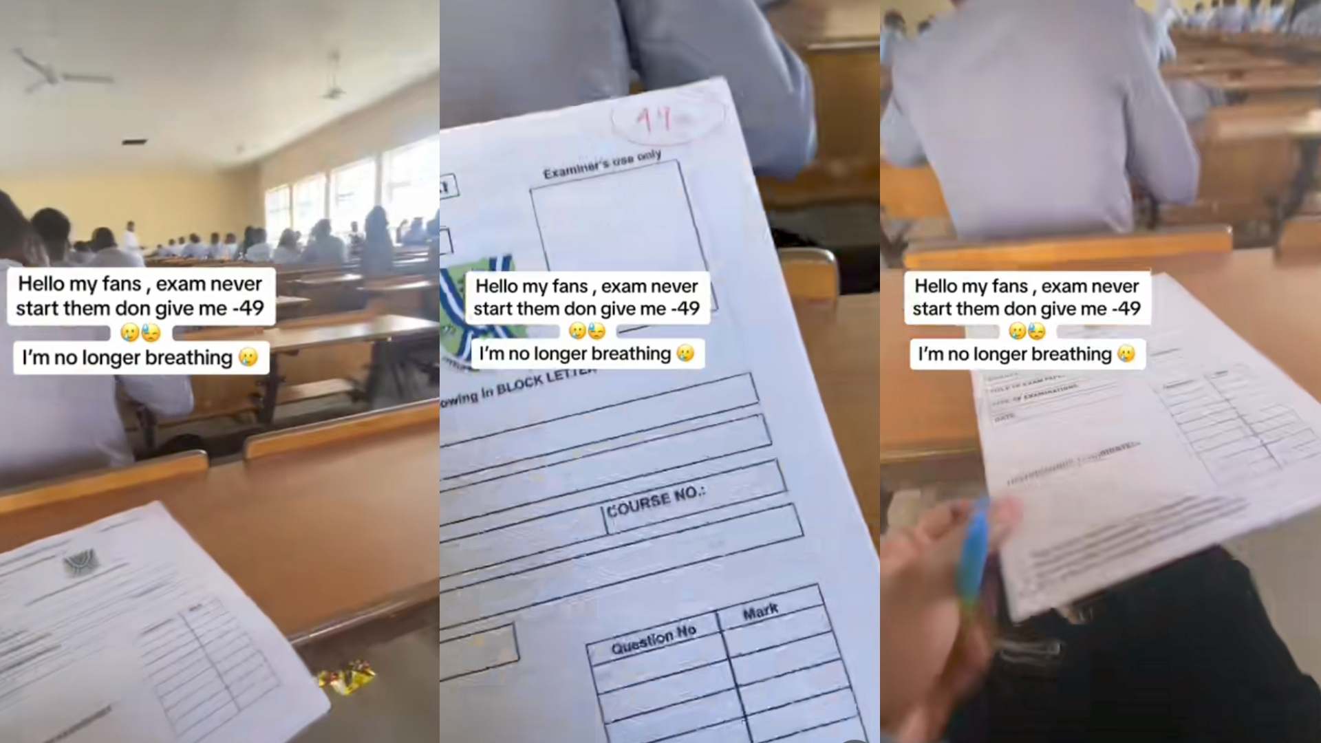 “I'm no longer breathing" – Student laments as invigilator minuses 49 ...