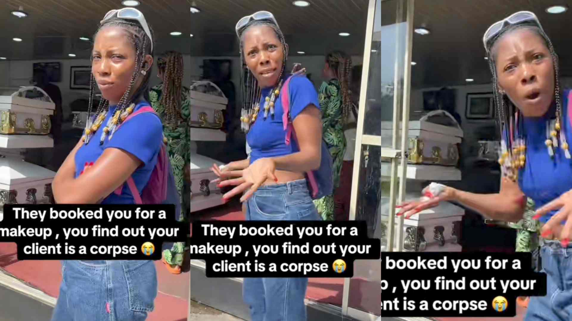 Makeup artist shocked as she discovers her customer is a corpse