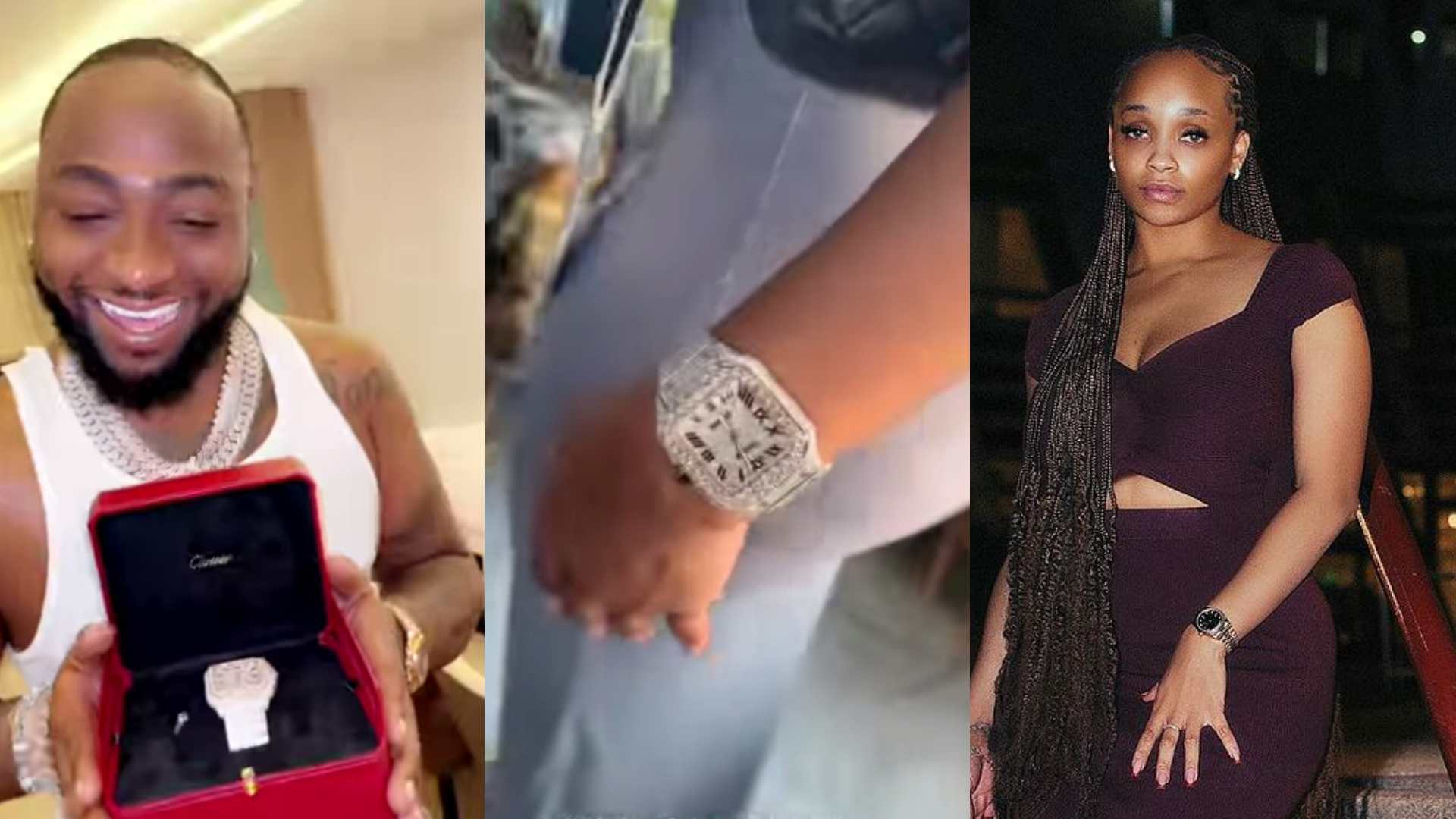 "To the best staff" – Davido gifts his cousin a diamond watch
