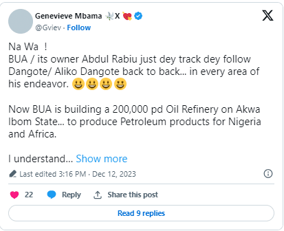 "The competition is tough" - Lady leaks secret as another billionaire, after Dangote, begins his ...