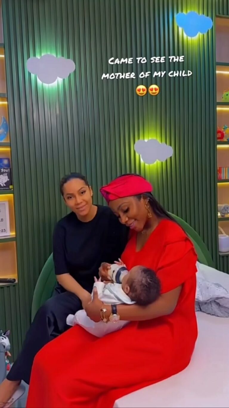 "God when" – Mercy Eke gushes over Maria's son as she visits for the ...