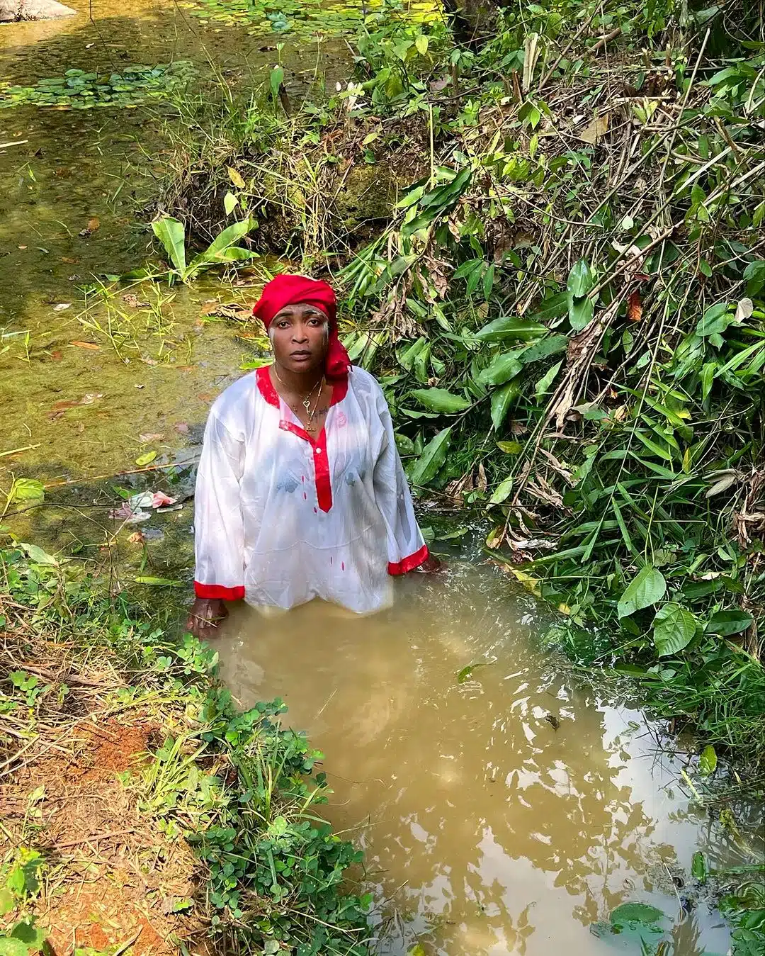 Blessing CEO visits mystical river to fortify herself for the New Year