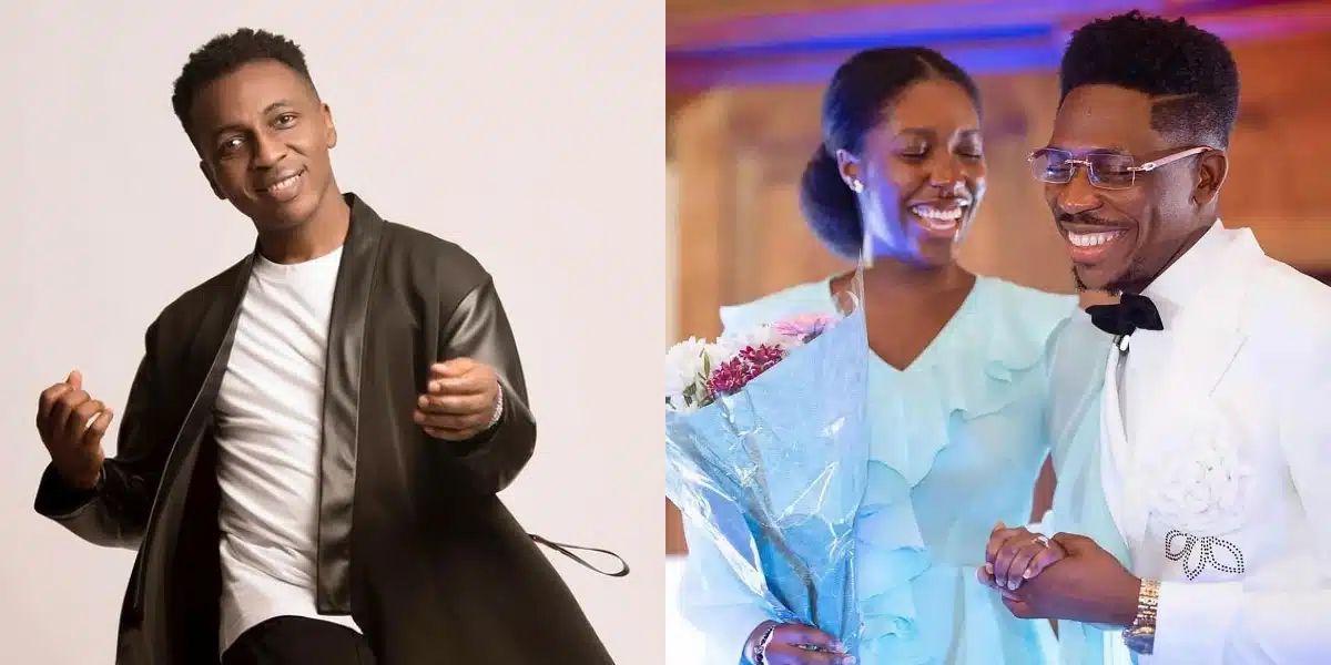 Frank Edwards reacts as Moses Bliss gets engaged