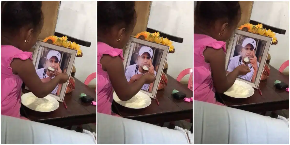 "This is too painful" - Moment grieving little girl feeds her late ...
