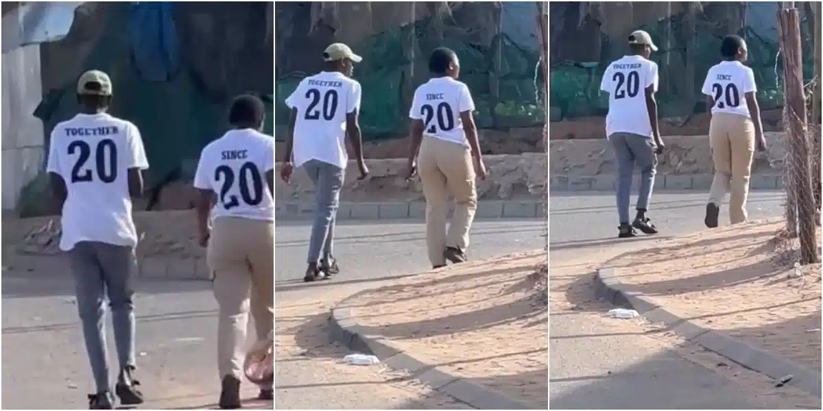 "Together since 2020" - Video of man and woman wearing matching outfits ...