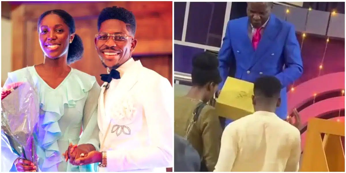 Moses Bliss and wife-to-be takes wedding invite to church for prayers