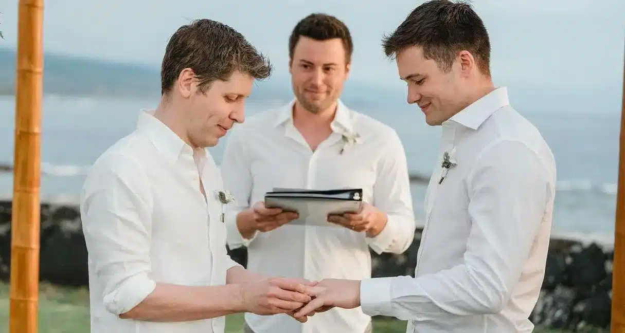 ChatGPT founder, Sam Altman marries partner, Oliver Mulherin