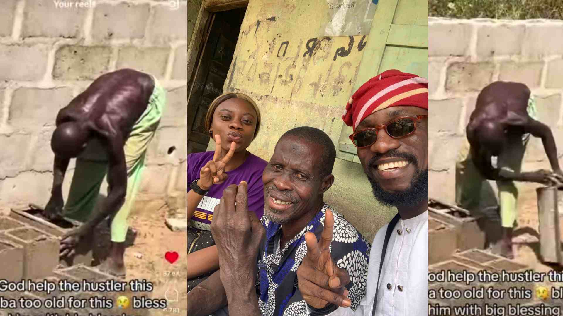 Nigerians donate N17.9M to 80-year-old bricklayer who went viral