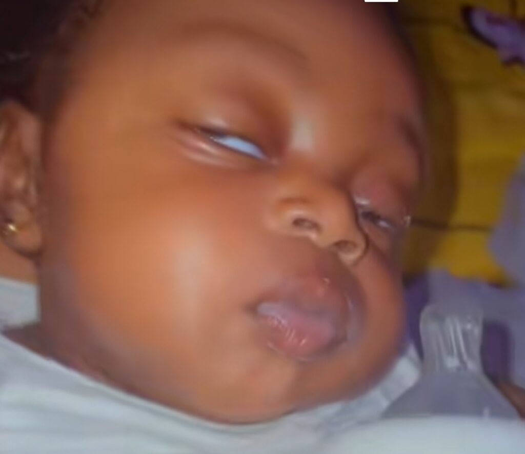 Baby's expression after excessive milk breaks the internet