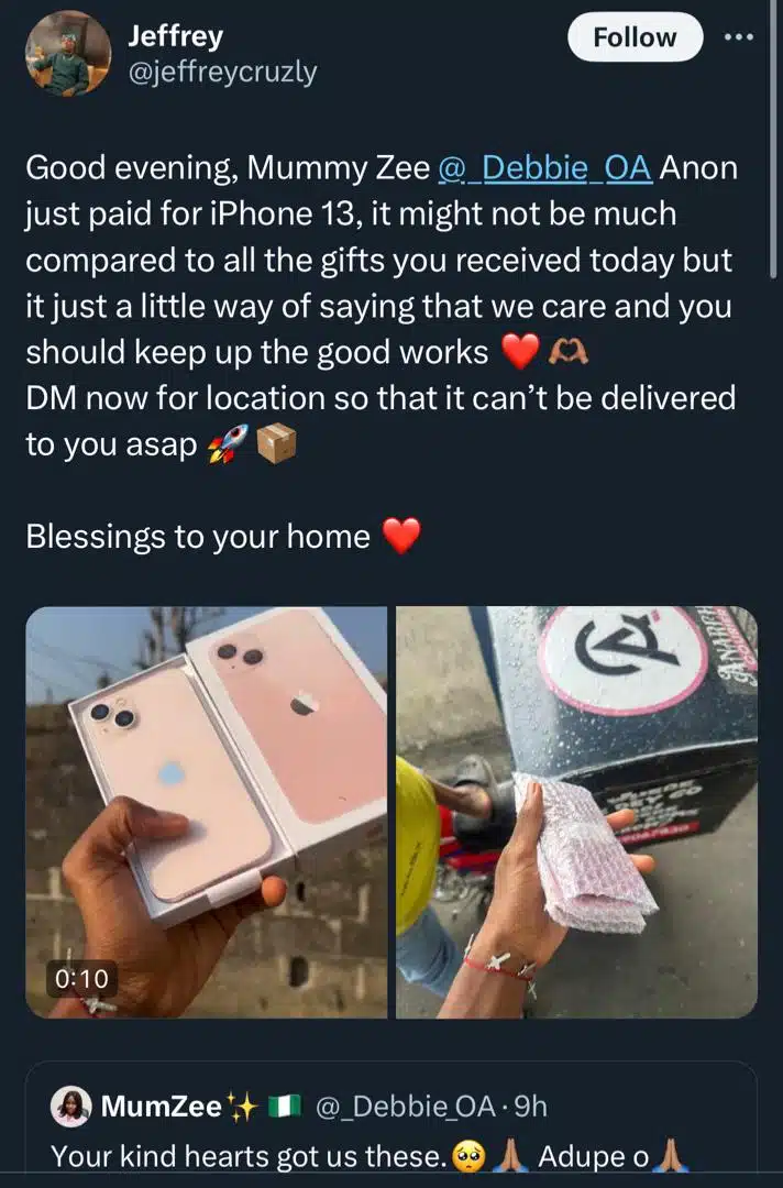 Mummy Zee gets iPhone 13 gift after receiving three new phones