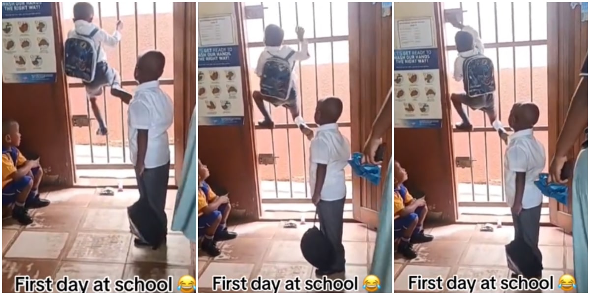 "Prison Break" - Video of young boy trying to escape on first day of ...