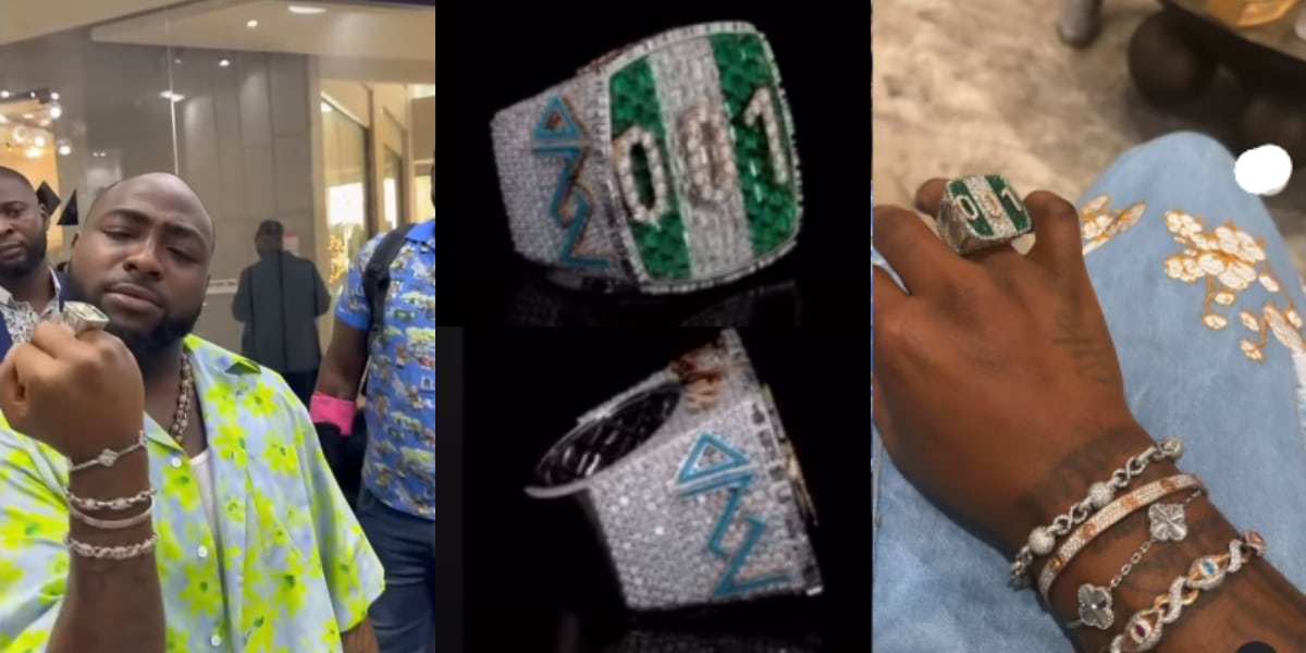 Davido splashes $20K on customized diamond ring