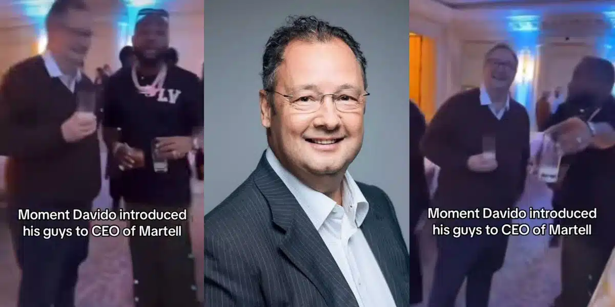 Davido introduces crew to Martell CEO, Cesar Giron