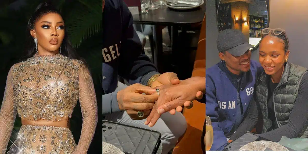 Toke Makinwa reacts as Nigerian man who went viral for assaulting his ex gets engaged