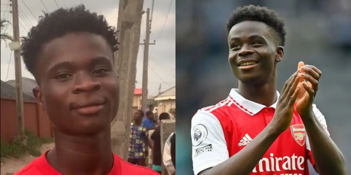 Man who shares striking resemblance with Saka trends