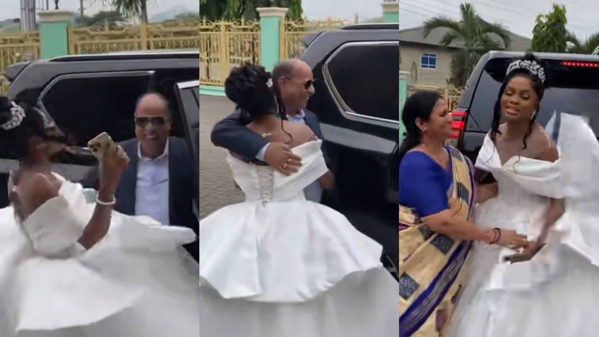 Bride Overjoyed As Boss Flies From Uk To Surprise Her On Wedding