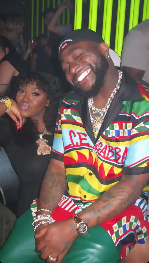Davido turns heads as he shares loved-up moment with wife, Chioma Adeleke