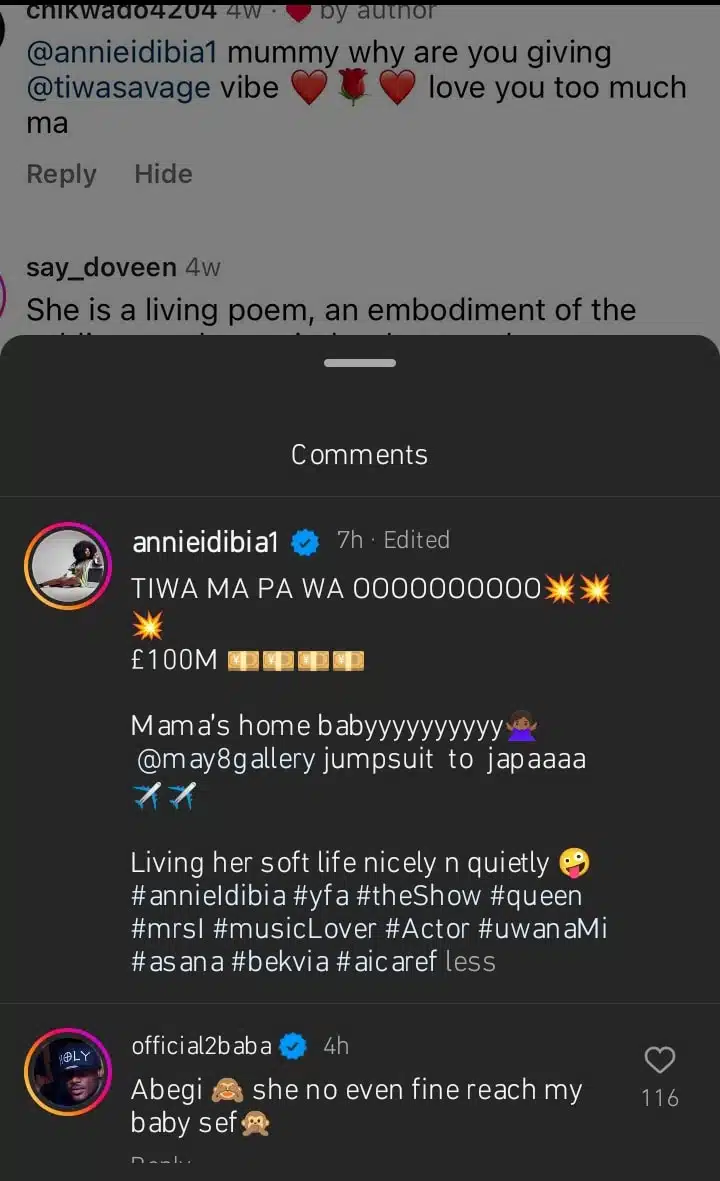 2Face replies fan who compared Tiwa Savage with Annie Idibia